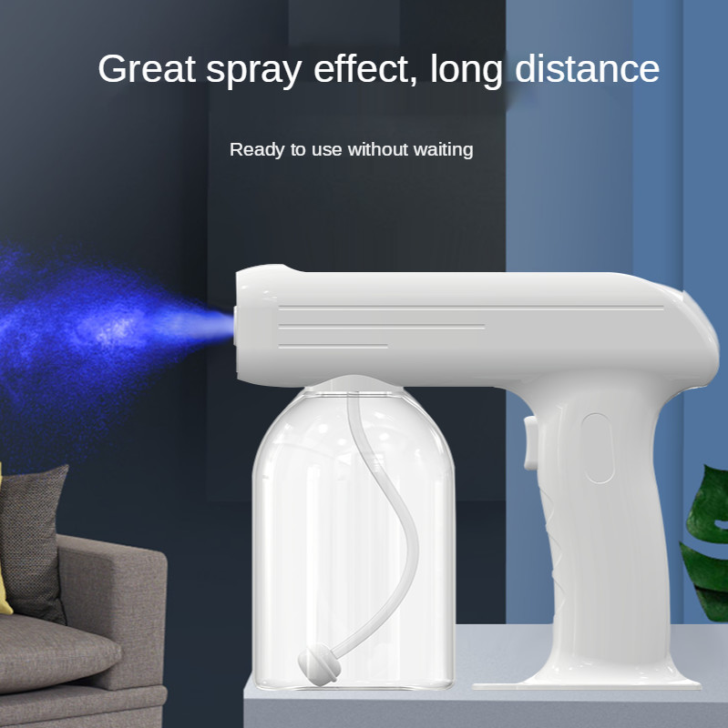 K3-L 2M Disinfect Alcohol Sprayer Wireless Rechargeable Blue Light Nano ...